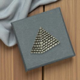 Pyramid English Made Pewter Lapel Pin Badge In Box